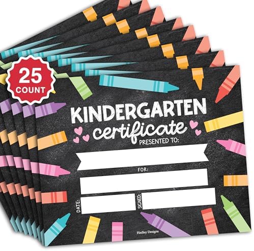 Amazon.com : 25 Kindergarten Diploma, Colorful Kindergarten Graduation ...