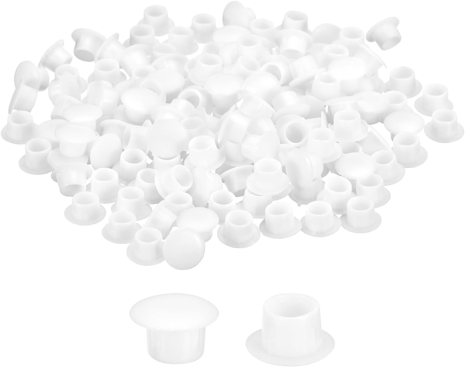 uxcell 150Pcs Screw Hole Plugs, 8mm(5/16") Dia Plastic Round Button ...