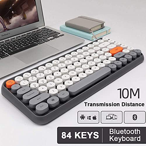 Wireless Bluetooth Keyboard Portable Mini 84-Key Typewriter Keyboard ...