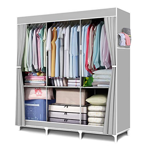 FUNFLOWERS Portable Wardrobe Storage closet, clothes Organizer with ...