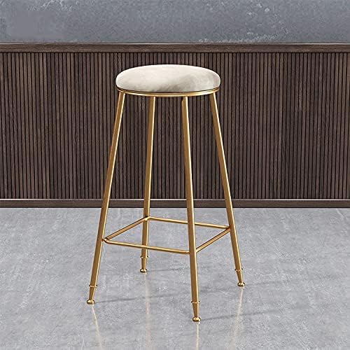 NU INVENTION Velvet Bar Chair with Footrest, Barstools Chairs for Pub ...