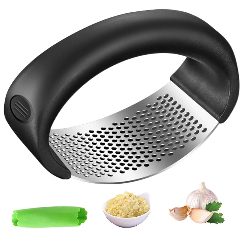 Amazon.com: Garlic Press Rocker, 2024 Upgrade Stainless Steel Garlic ...