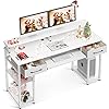 Amazon.com: ODK Computer Desk, 55'' Office Desk with Keyboard Tray ...