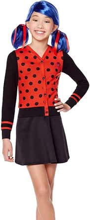 Amazon.com: Spirit Halloween Kids Miraculous Ladybug Sweater Button ...
