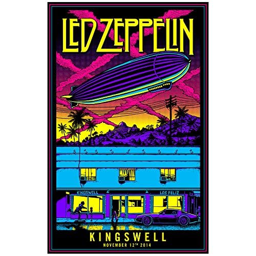 Buy Led Zeppelin Poster for Home Office and Student Room Wall (12x18 ...