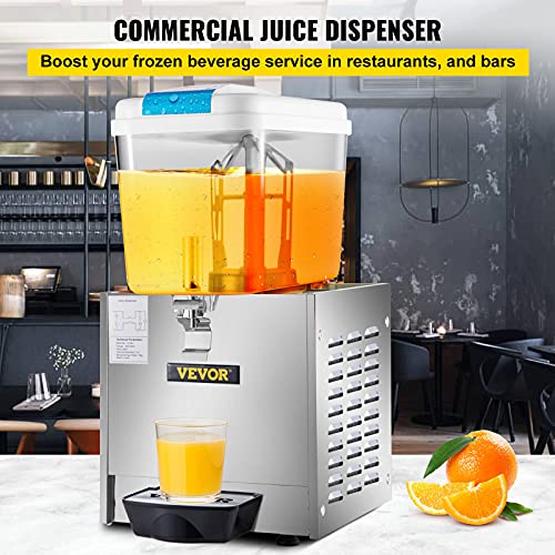 VEVOR 110V Commercial Beverage Dispenser,4.8 Gallon 18L Juice Dispenser ...