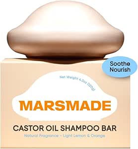 MARS MADE Castor Oil Shampoo Bar 2.0 - Hydrating & Moisturizing Natural ...