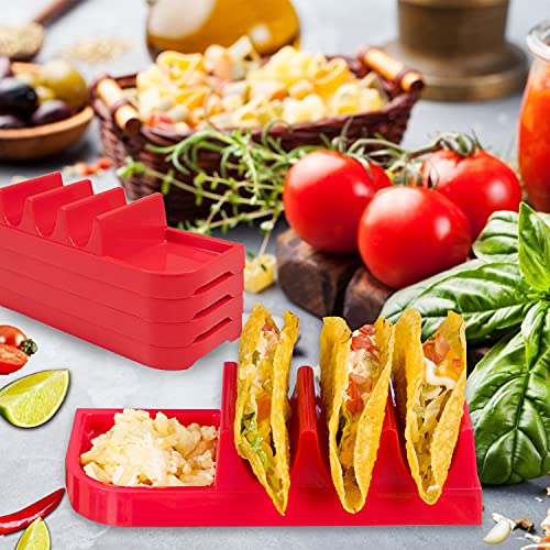 Snapklik.com : Taco Holder Set Of 4, Large Taco Tray Plastic Taco ...