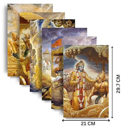 Krishna Poster | Shri Krishna Pack of Six Poster | Shree Krishna in ...