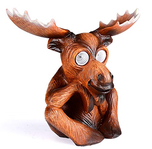 Amazon.com : Solar Powered Moose Outdoor LED Garden Light Decor : Patio ...