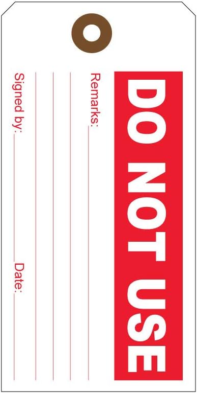 Amazon.com : Repair Required Tags| 5 3/4" x 2 3/5"Maintenance Repair ...