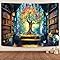 Amazon.com: GOAOK Fantasy Library Tapestry For Classroom, Mysterious ...