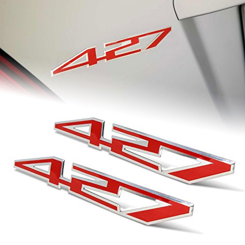 Amazon.com: 2 PCS Red Aluminum Adhesive Bumper Trunk Decal Emblem Badge ...