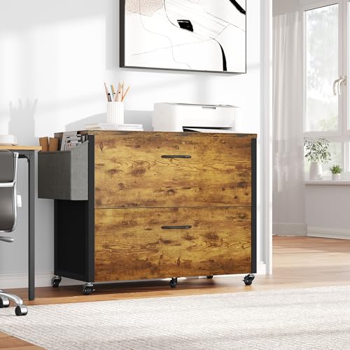 Snapklik.com : YITAHOME Wood Lateral File Cabinet, 2 Drawer Wide Filing ...