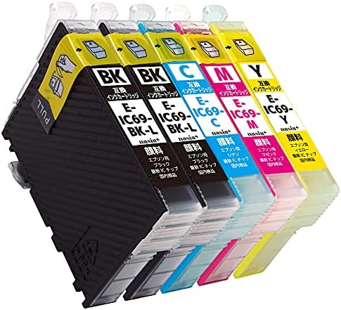 Amazon.co.jp: エプソン用 IC4CL69 + ICBK69 (BK-L*3/C/M/Y) 【全色顔料/増量ブラック/6本セット】 砂時計 互換 インク カートリッジ 純正と併用可 ...