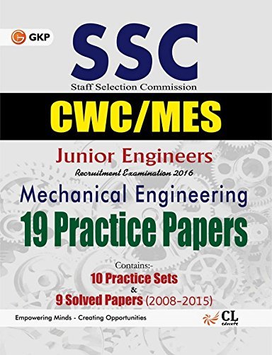 SSC Junior Engineers (CPWD/CWC/MES) Mechanical Engineering 19 Practice ...