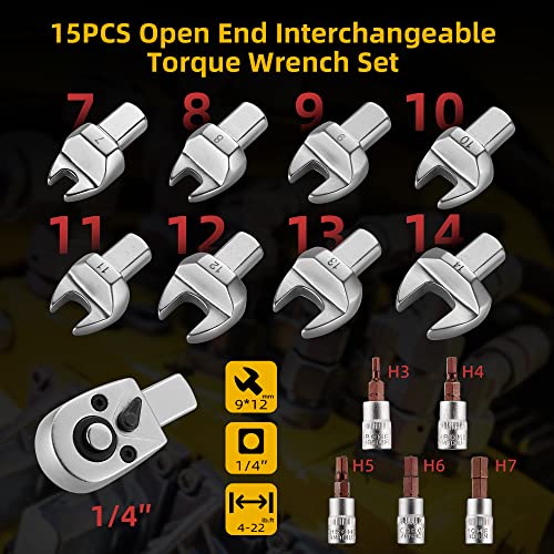 Snapklik.com : TAGVIT 9mm X 12mm Interchangeable Torque Wrench Set