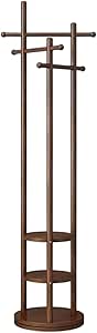 Amazon.com: Coat Rack Freestanding Rotary Wood Coat Rack with 3 Storage ...