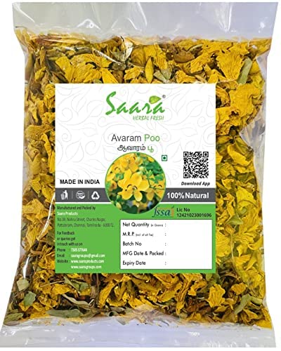 Saara HERBAL FRESH Dried Avarampoo Flower,150g| Dry Avarampoo | Senna ...