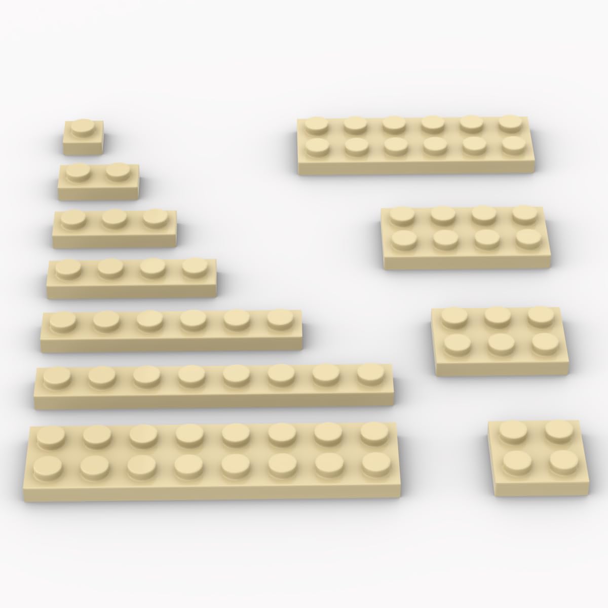 Amazon.com: 300 Piece Tan Building Plate Bulk Assortment Pack, Tan ...