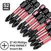 Geinxurn Impact Tough #2 Phillips 2 in. Insert Driver Bits,50Pack PH2 Screwdriver Bits Set with ...