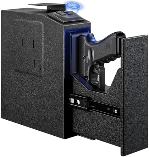 Amazon.com: Mutak Gun Safe for Handgun, Slider Biometric Pistol Safe, 4 ...