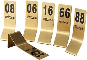 Amazon.com: Standing Table Number Cards 1-10, Stainless Steel ...