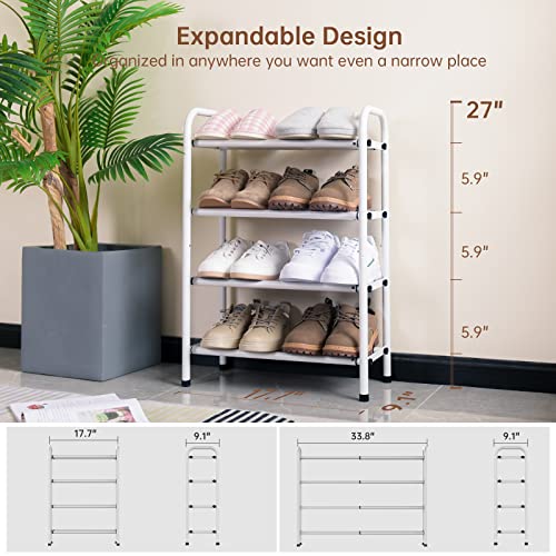 Snapklik.com : Gonfoam 4-Tier Expandable Shoe Rack,Adjustable Shoe ...