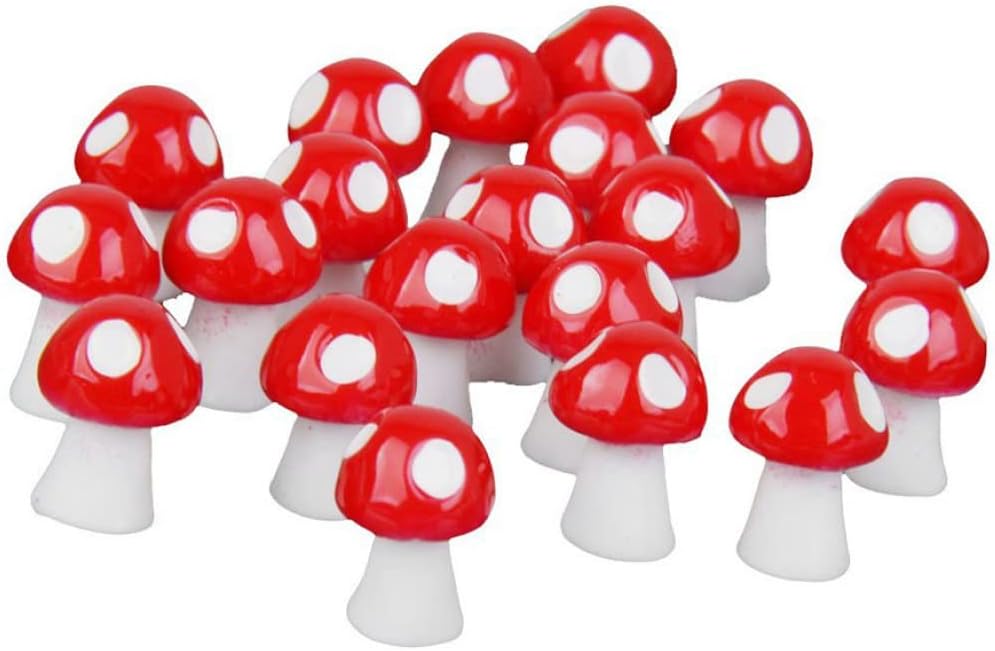 AEIOFU Mini hongos de resina en miniatura, figuras en miniatura, hongos ...