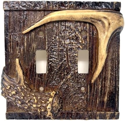BestGiftEver Rustic Double Toggle Switch Cover - Decorative Wall Plate ...