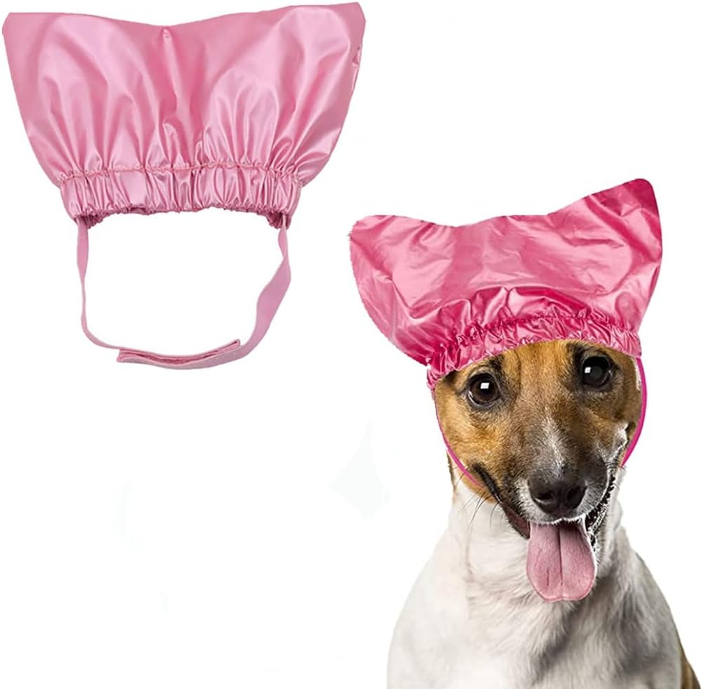 Amazon.com: HALONTIN Dog Shower Cap, Cat Ear Cover for Bath, Waterproof ...