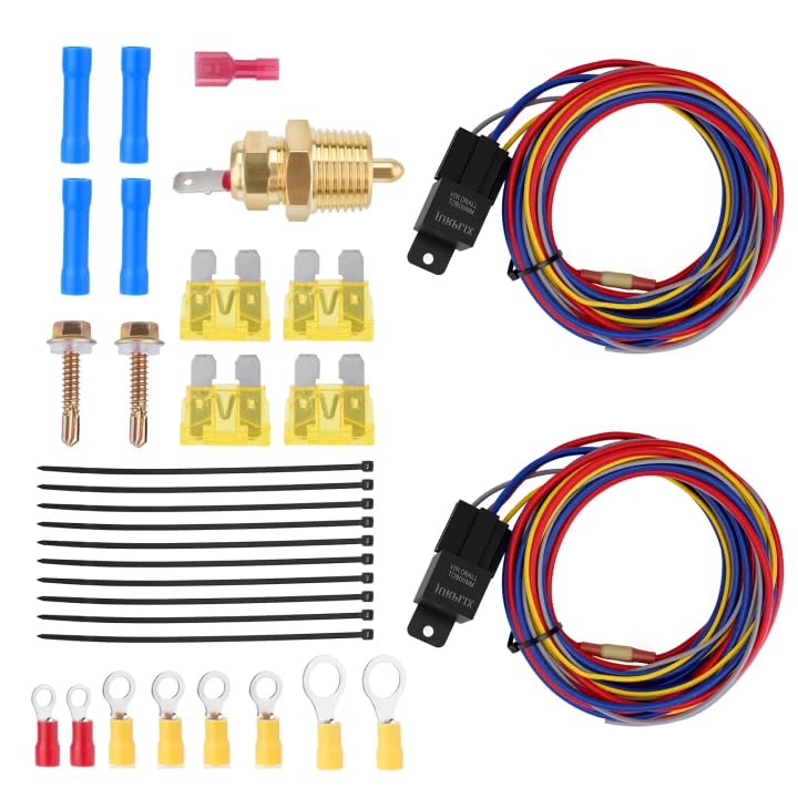 Snapklik.com : Dual Electric Fan Relay Kit, Automotive Wiring Kit, 60 ...
