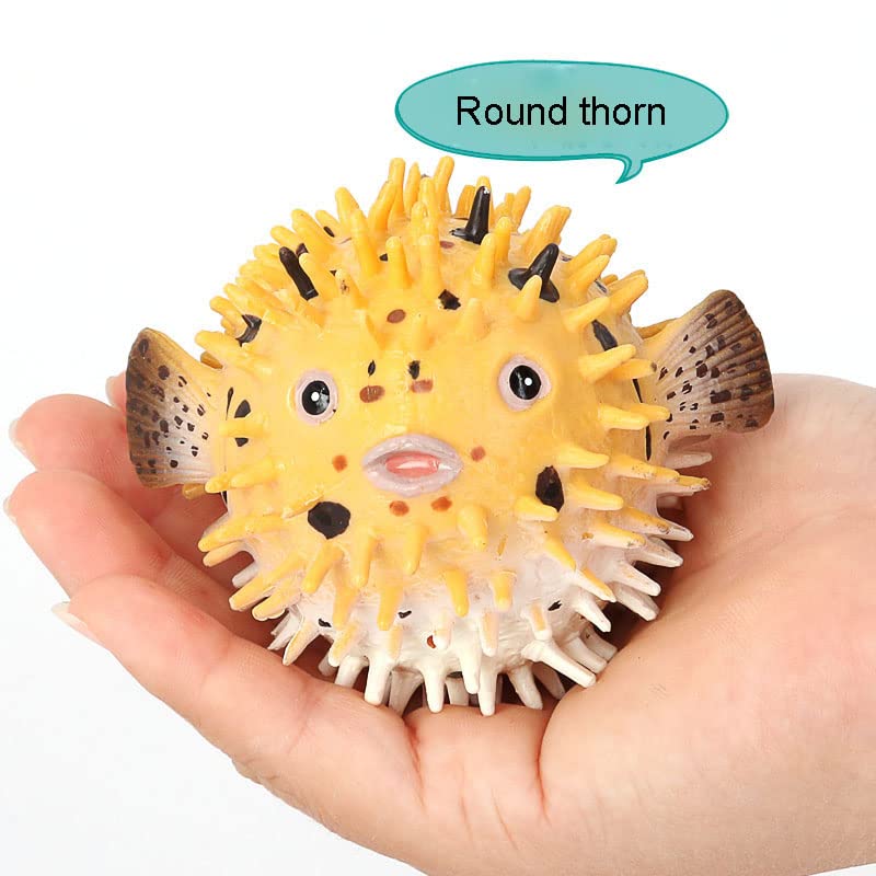 zalati Simulation Pufferfish Toy Figurine Realistic Plastic Wild ...