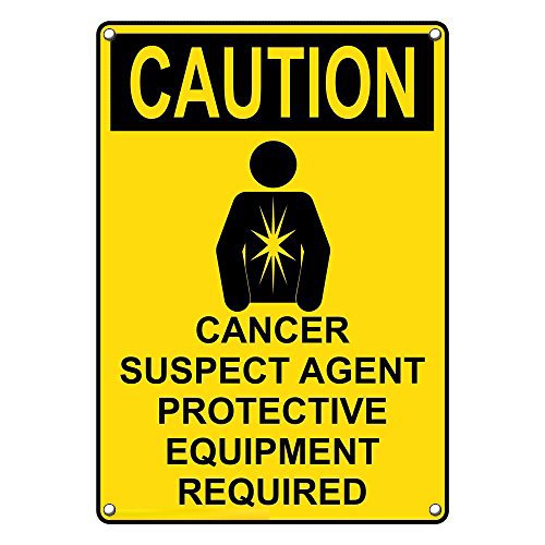Weatherproof Plastic Vertical OSHA Caution Cancer Suspect Agent ...