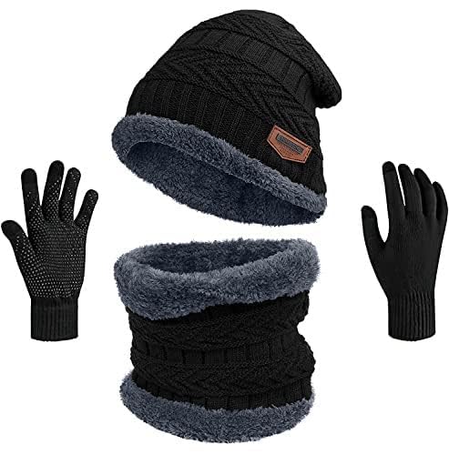 Buy Feriiwala Woolen Winter Cap for Men & Women with Gloves & Neck ...