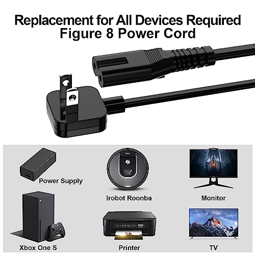 Snapklik.com : AC Adapter Power Cord 5ft, Super Slim Flat Plug Non ...