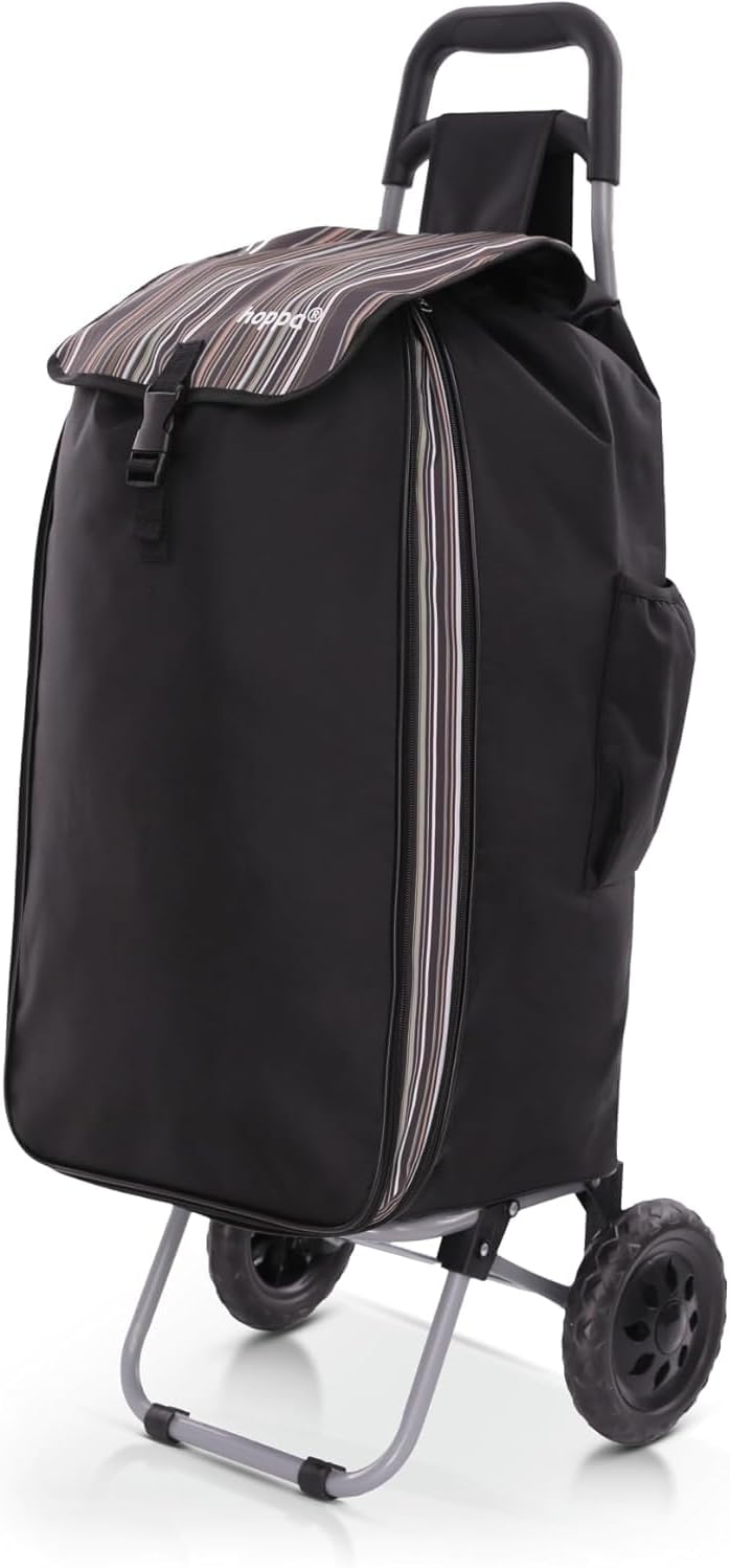 Hoppa Lightweight Wheeled Shopping Trolley, Hard Wearing Wheel Rolling ...