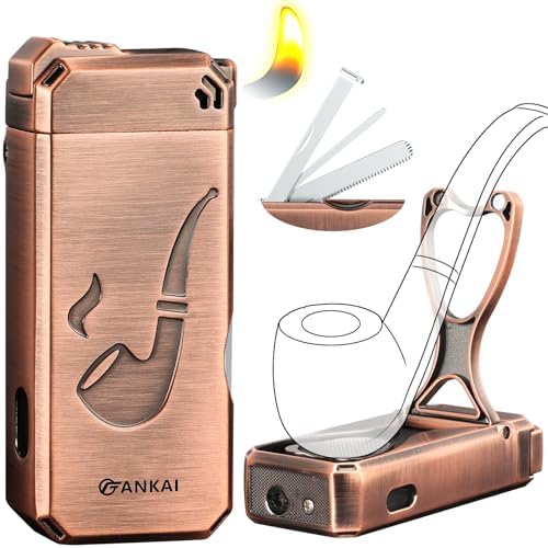Amazon.com: FANKAI Pipe Lighter, Built-in Stand, 3 in 1 Cleaner Tools ...