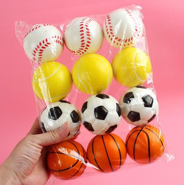 Losuya 12pcs Soft Foam Sponge Sports Balls Mini Foam Balls Football ...