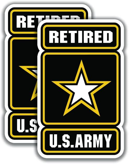 Amazon.com: Army Retired Seal Logo Decals 2 Stickers 4"W x7.5"H Bogo ...