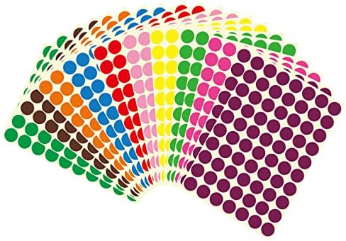 Amazon.com : 1400 Pcs Color Coding Labels Dot Removable Labels 10 Color ...