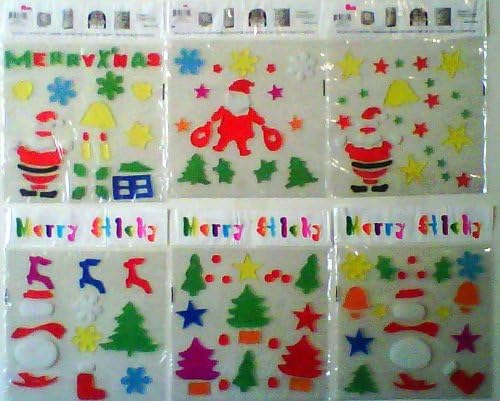 (6) Window Gel Art, Holidays Seasons Collection : Amazon.co.uk: Home ...