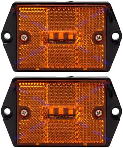 Amazon.com: All Star Truck Parts] Square Red/Amber 3-LED Marker Light ...
