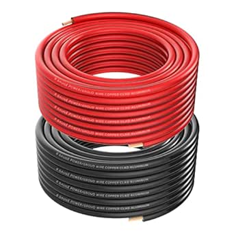 8 AWG Power Ground Wire Copper Clad Aluminum Wire 8 Gauge 8ga Battery ...