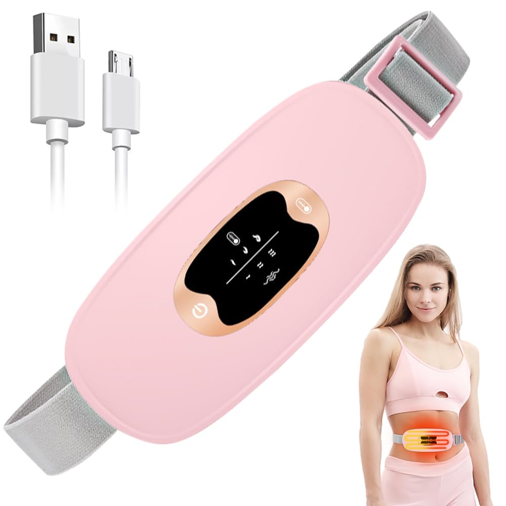 Aoreun Heat belt period, portable heating pad with vibration massage ...