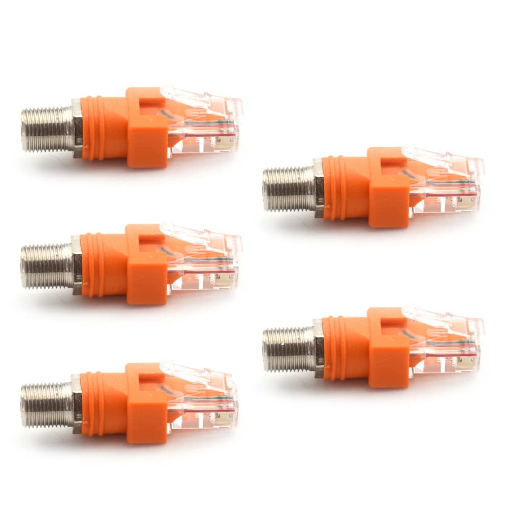Amazon.com: FOWIUNYE 5 Pcs F Female to RJ45 Male Coaxial Connector ...