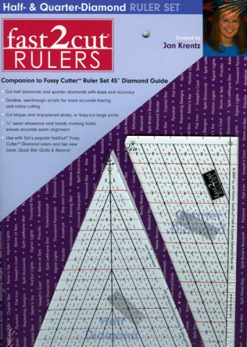 Fast2cut Half & Quarter-Diamond Ruler Set: Companion to Fussy Cutter ...