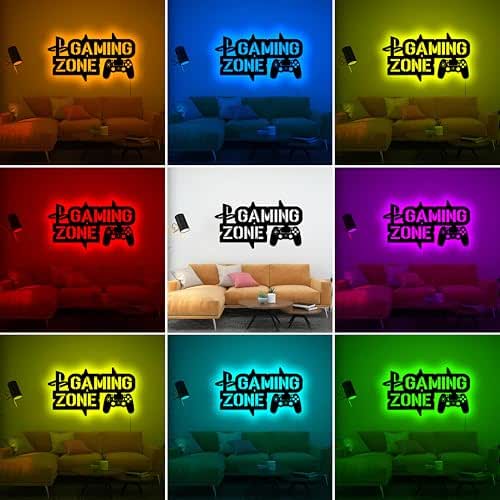 Amazon.com: Gaming Zone RGB Wall Light - Gaming Atmosphere Decor - PS ...