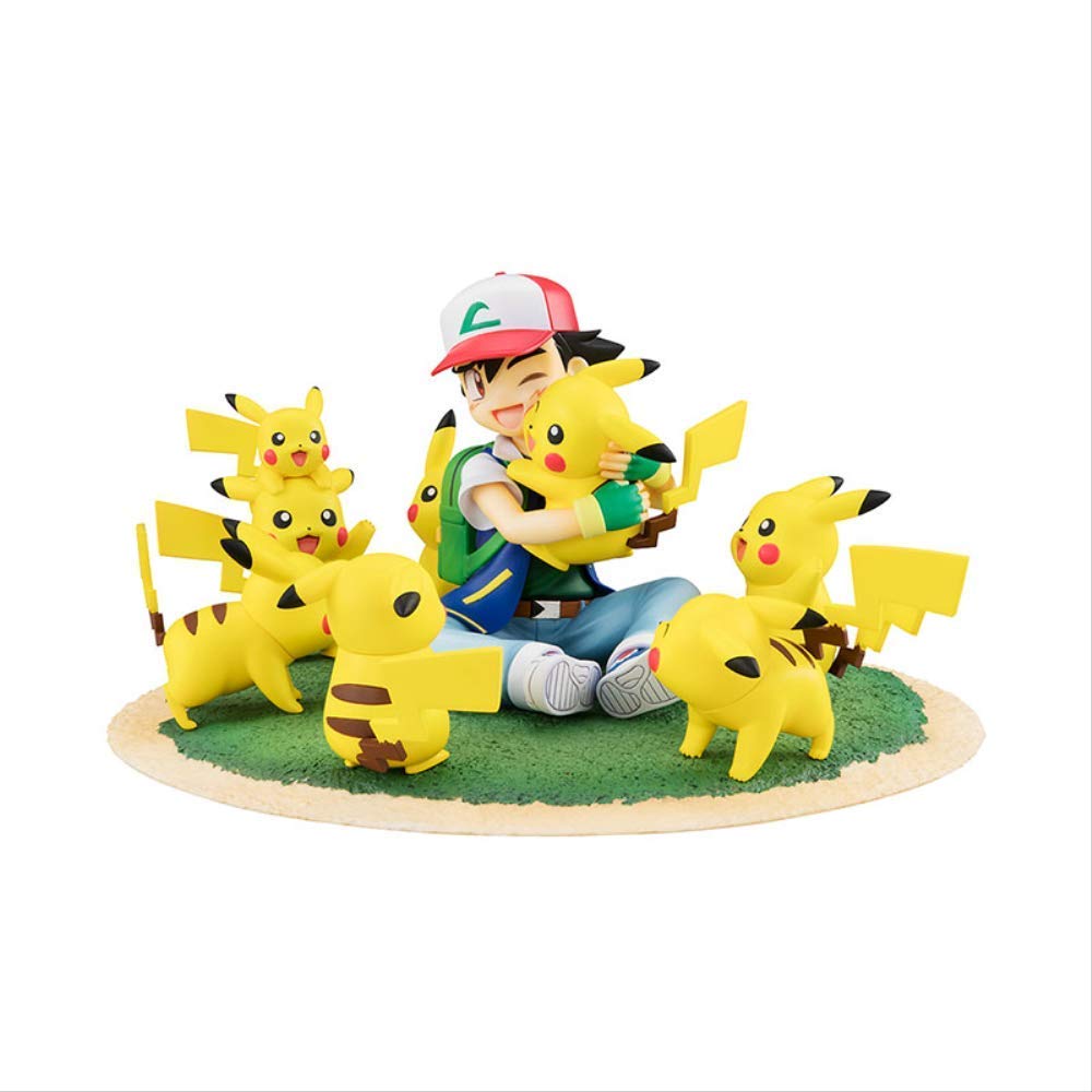 Cartoon Ash Ketchum With Pikach Famliy Action Figure Toys Collection ...
