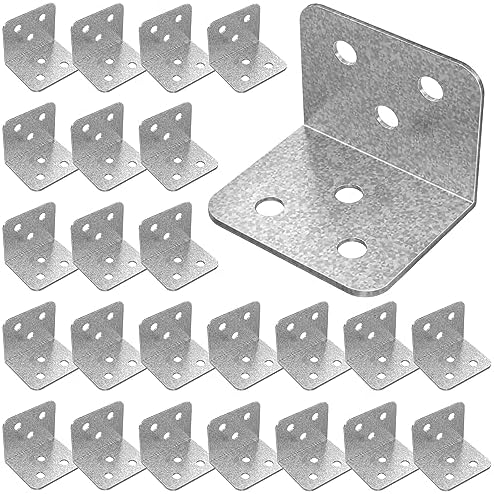 Amazon.com: Riuog 40 Pcs Metal Corner Braces, 2x2in L Brackets for Wood ...
